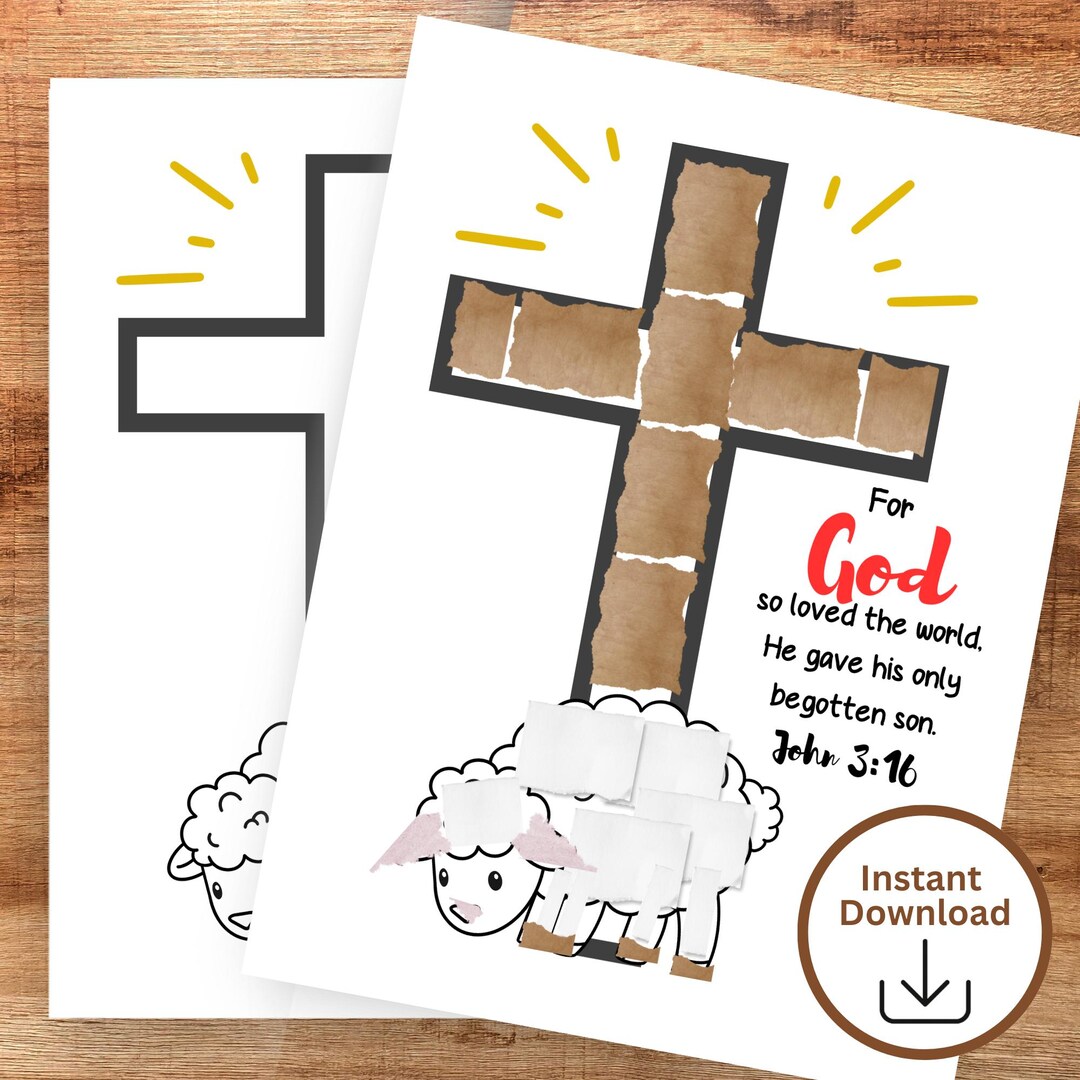 Easter Bible Craft Printable, Kids Easter Activity, Christian Easter ...