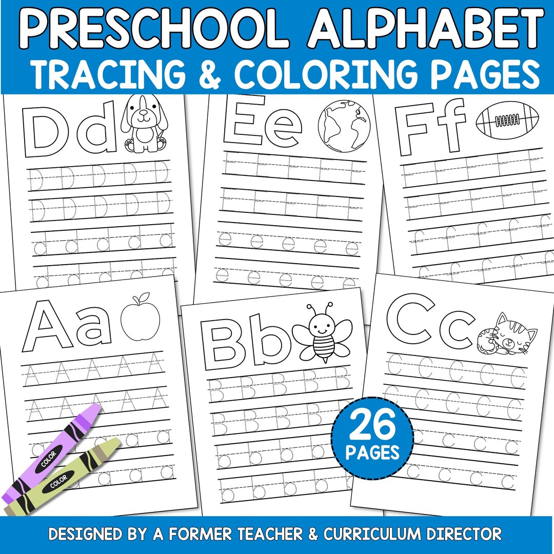Alphabet Tracing Worksheets for Preschoolers, Alphabet Tracing ...