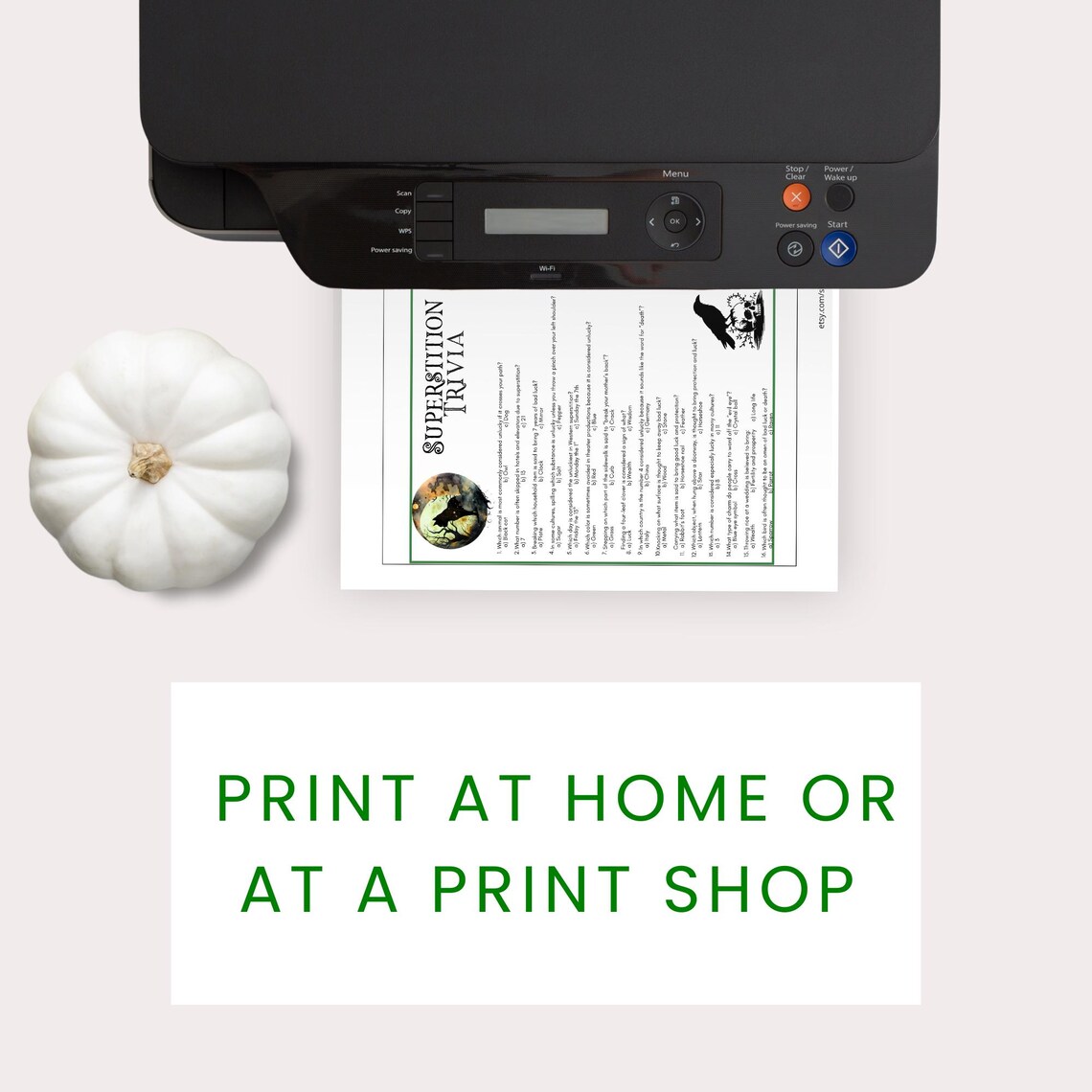 Superstitions Trivia Game Printable, Fun Halloween Party Activity ...