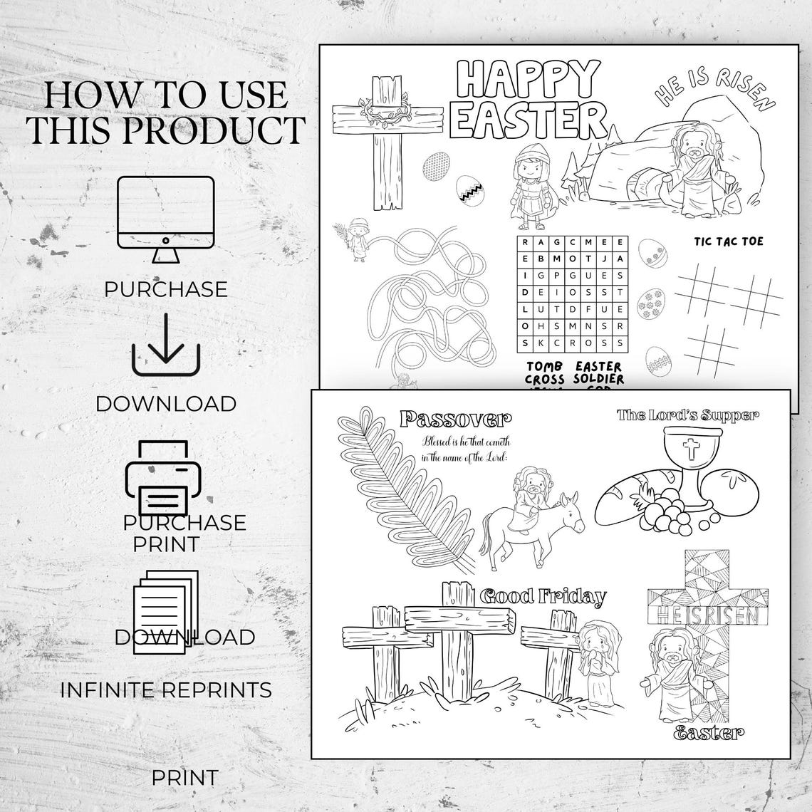 Easter Story Activities for Kids, Easter Story Timeline Printable for ...