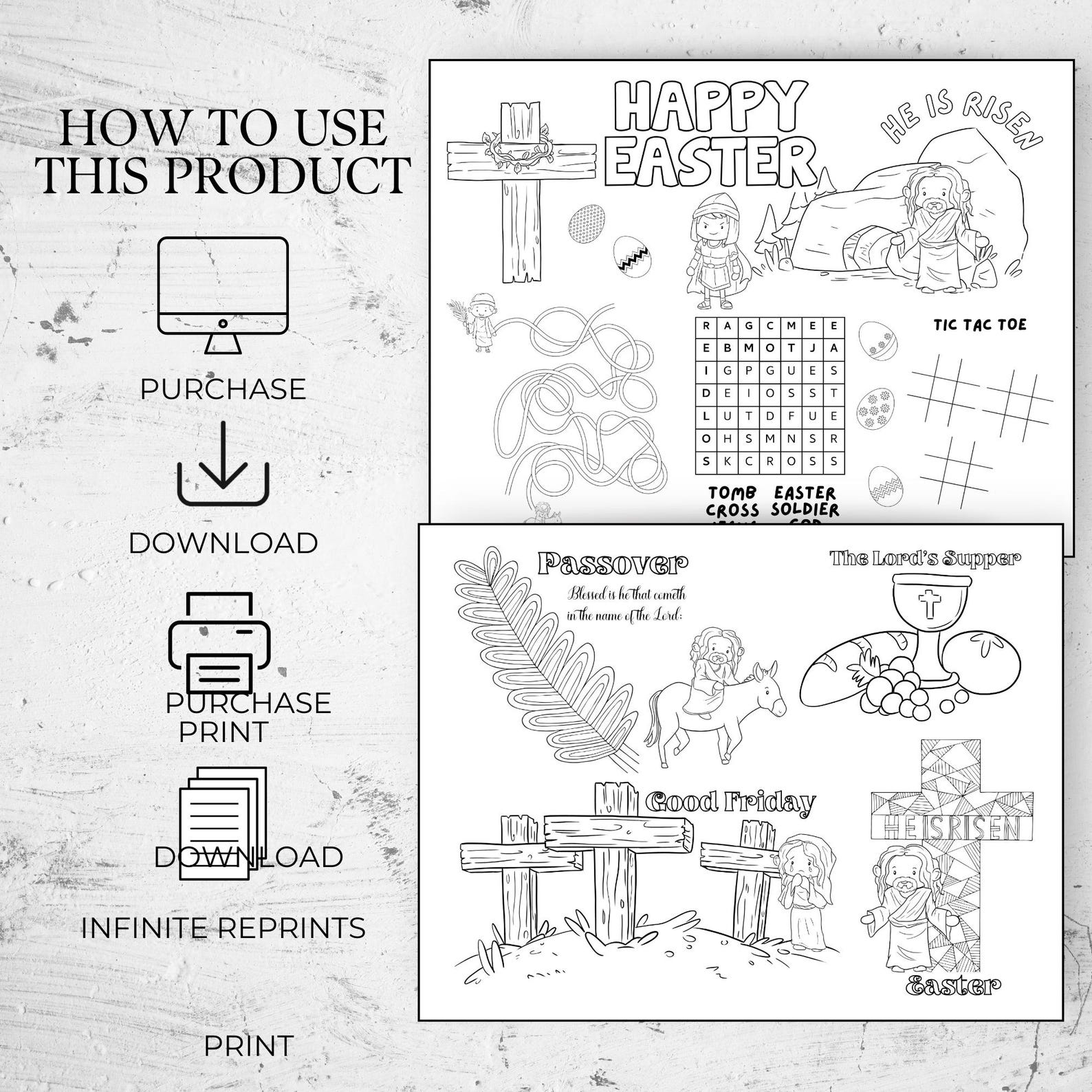 Easter Story Activities for Kids, Easter Story Timeline Printable for ...