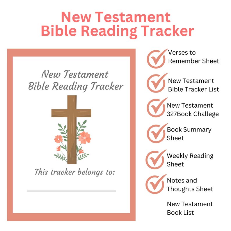 New Testament Bible Reading and Tracker Printable Bundle Printable ...