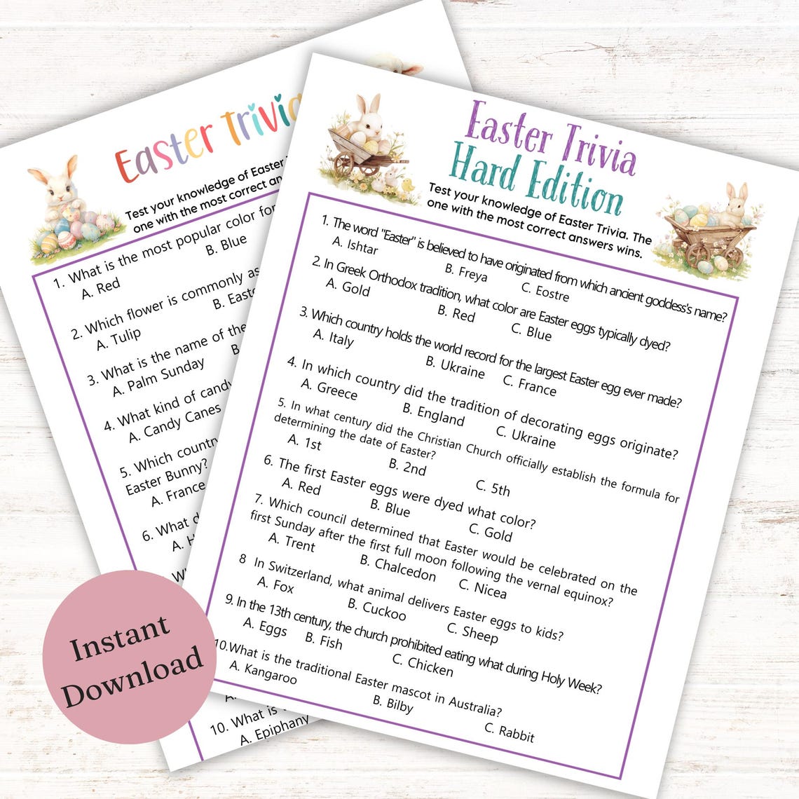 Easter Trivia Questions and Answers Printable, Easy Easter Trivia for ...