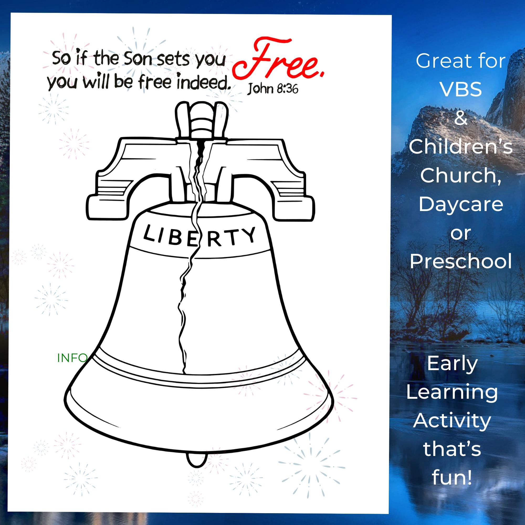 4th of July Bible Craft Printable, Easy Vacation Bible School Craft ...