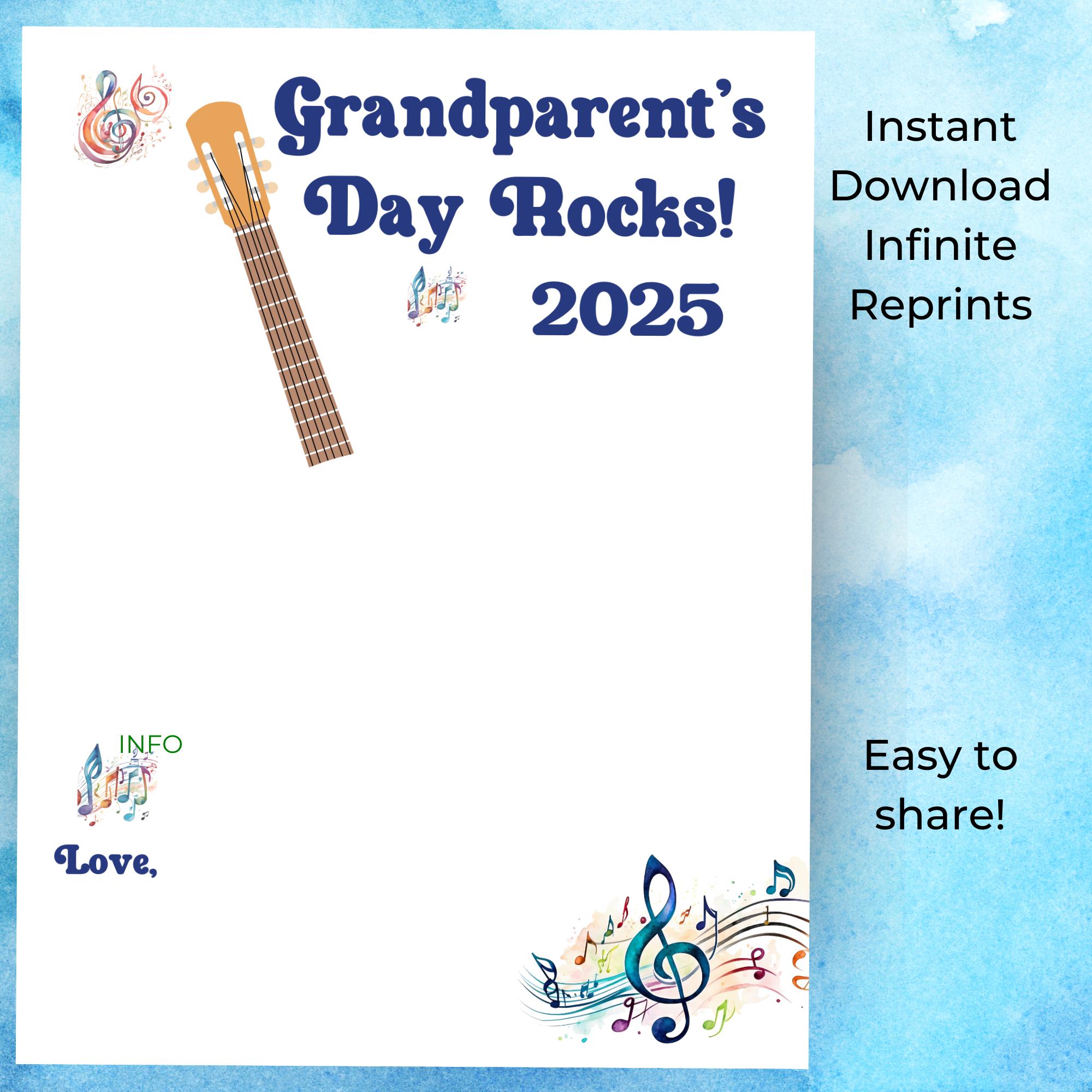 Grandparents Day Handprint Craft Printable, Grandparents Day 2025 ...