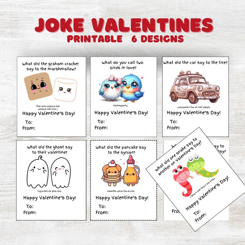 Joke Valentines Day Cards Printable, Kids Valentines Day Jokes Cards ...