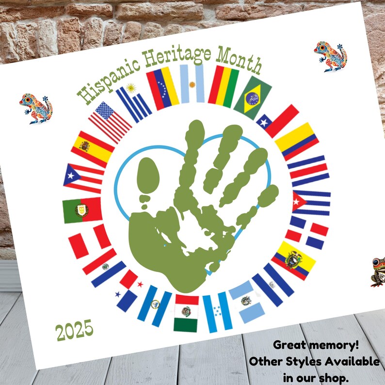 Hispanic Heritage Month Handprint Craft Printable, Easy Hispanic ...