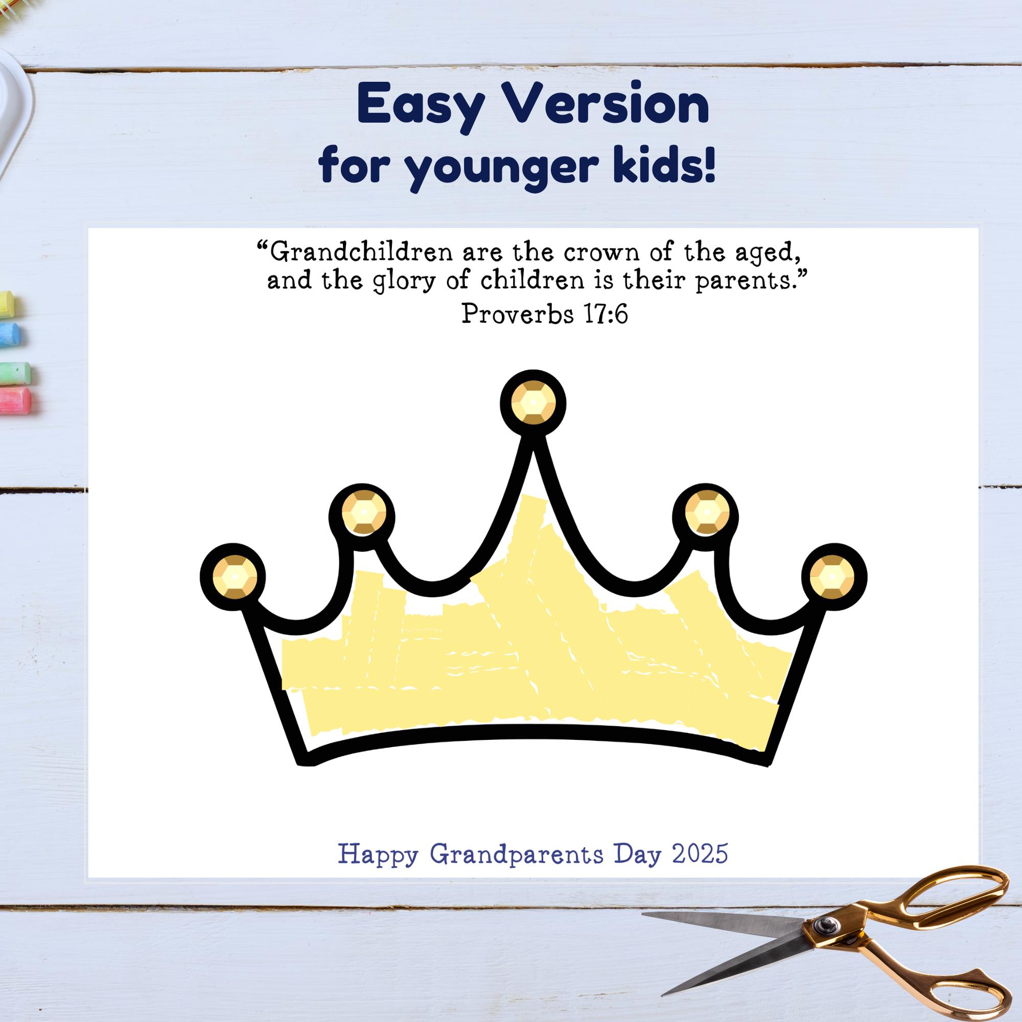 Grandparent's Day Bible Craft Printable, Easy Bible Craft, Sunday ...