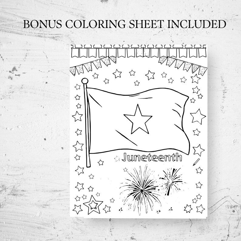 Juneteenth Handprint Craft + Bonus Coloring Sheet, Juneteenth Handprint ...