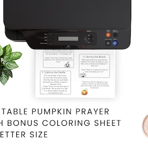 Pumpkin Prayer Printable for Kids, Pumpkin Carving Christian Activity ...