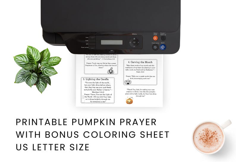 Pumpkin Prayer Printable for Kids, Pumpkin Carving Christian Activity ...