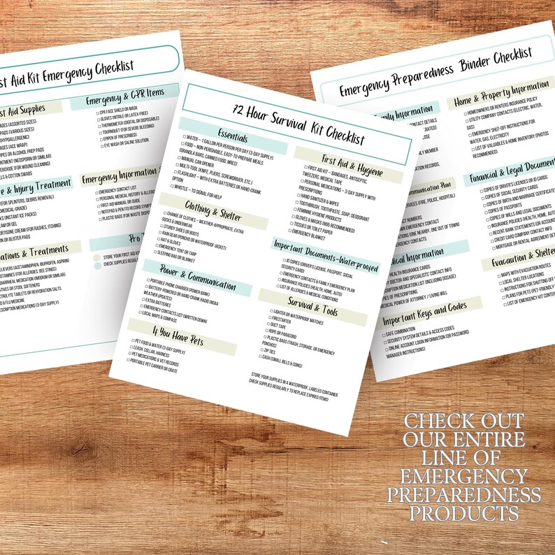 Car Emergency Kit Checklist Printable, Vehicle Emergency Kit Checklist ...