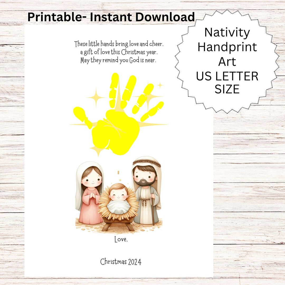 Nativity Scene Christmas Handprint, Christian Christmas Craft for ...