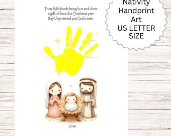 Nativity Scene Christmas Handprint, Christian Christmas Craft for ...