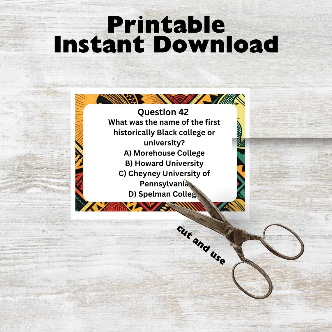 100 Black History Trivia Cards, Black History Month Trivia Game for ...