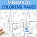 Mermaid Coloring Pages Bundle: Summer Fun for Kids (PDF) - Etsy