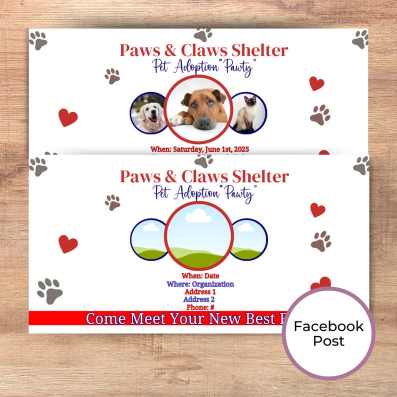 Editable Pet Adoption Event Flyer Template, Adopt a Pet Event Flyer ...