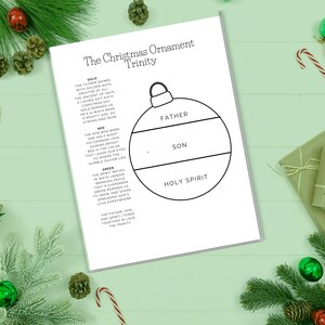 Christmas Ornament Trinity Printable Coloring Sheet, Christmas Ornament ...