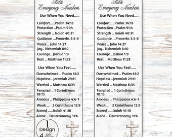 French Bible Bookmarks, Bible Emergency Numbers Bookmark , Emergency ...