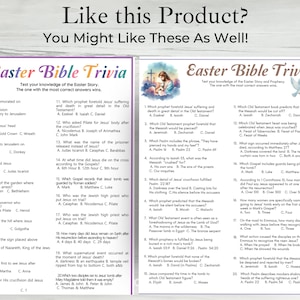 Lent Trivia Game Printable, Fun Lenten Activity for Family, Church ...