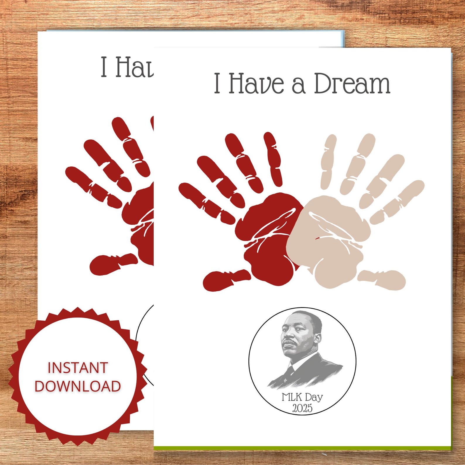 Dr. Martin Luther King Jr. Day Handprint Art Printable, Martin Luther ...