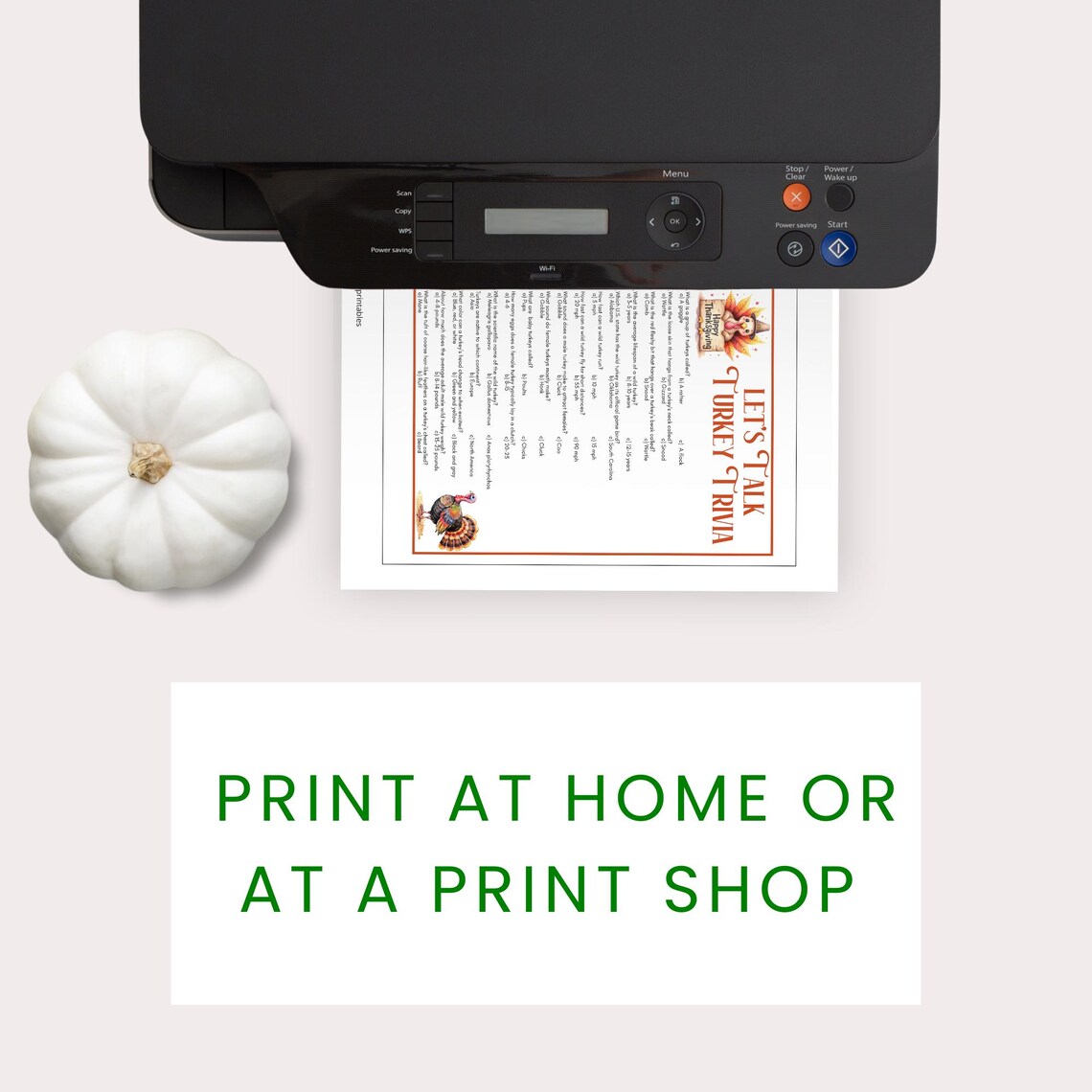 Turkey Trivia Quiz Printable, Thanksgiving Game, Fall Party Activity ...