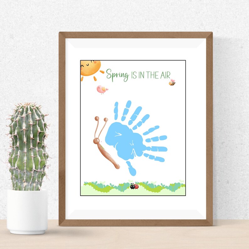 3 Spring Handprint Craft Printables, Spring Handprint Art for ...