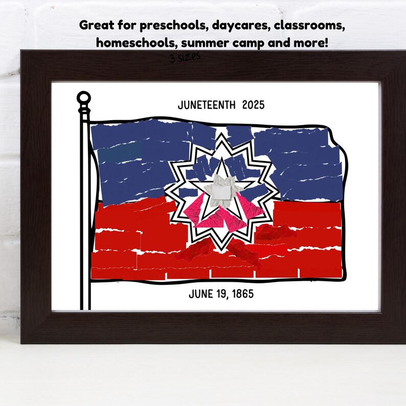 Juneteenth Torn Paper Craft, Juneteenth Crafts for Kids, Black History ...