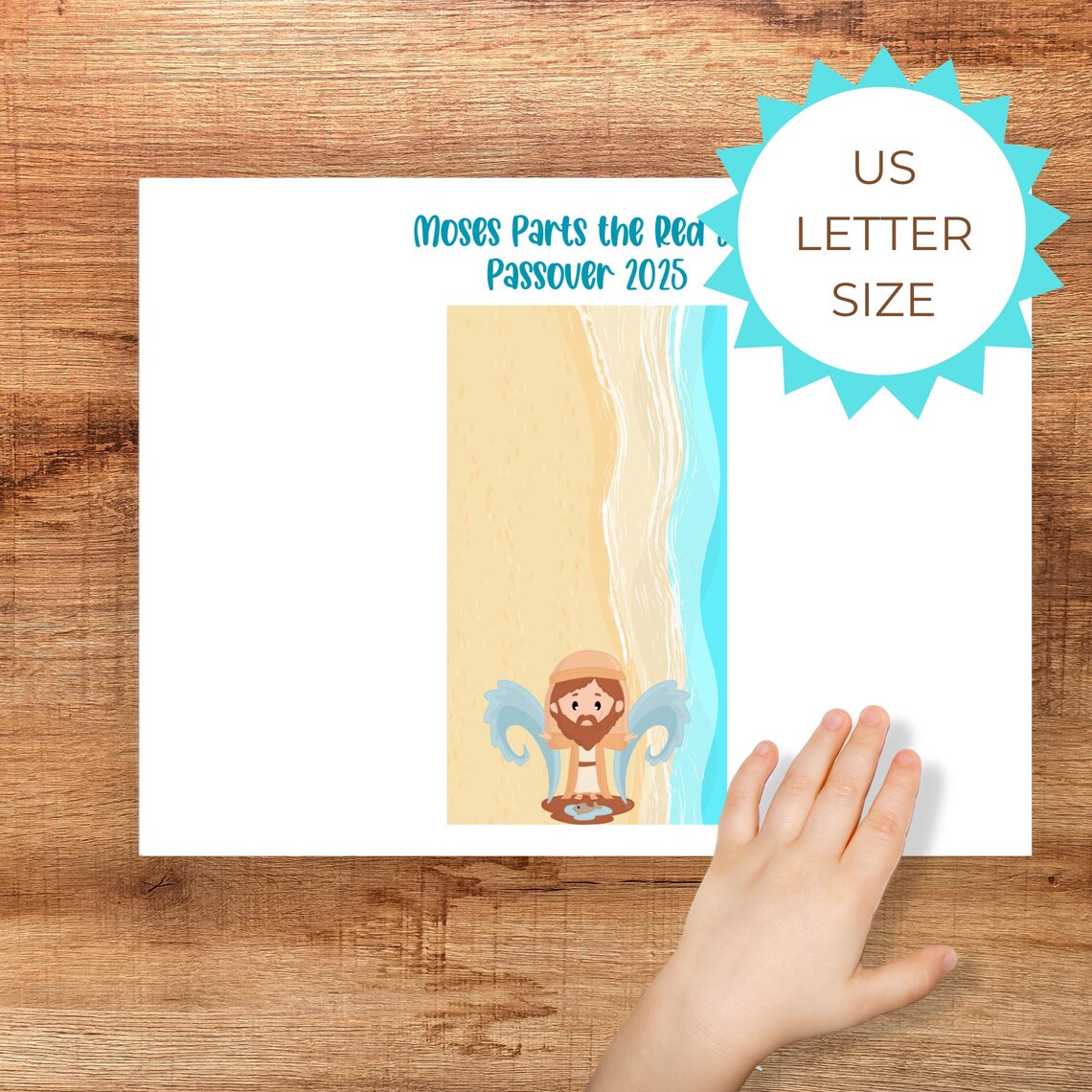 Passover Handprint Craft Printable, Passover Fingerprint Craft, Moses ...