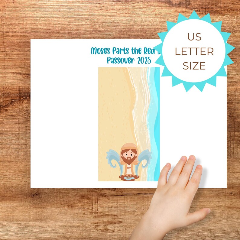 Passover Handprint Craft Printable, Passover Fingerprint Craft, Moses ...