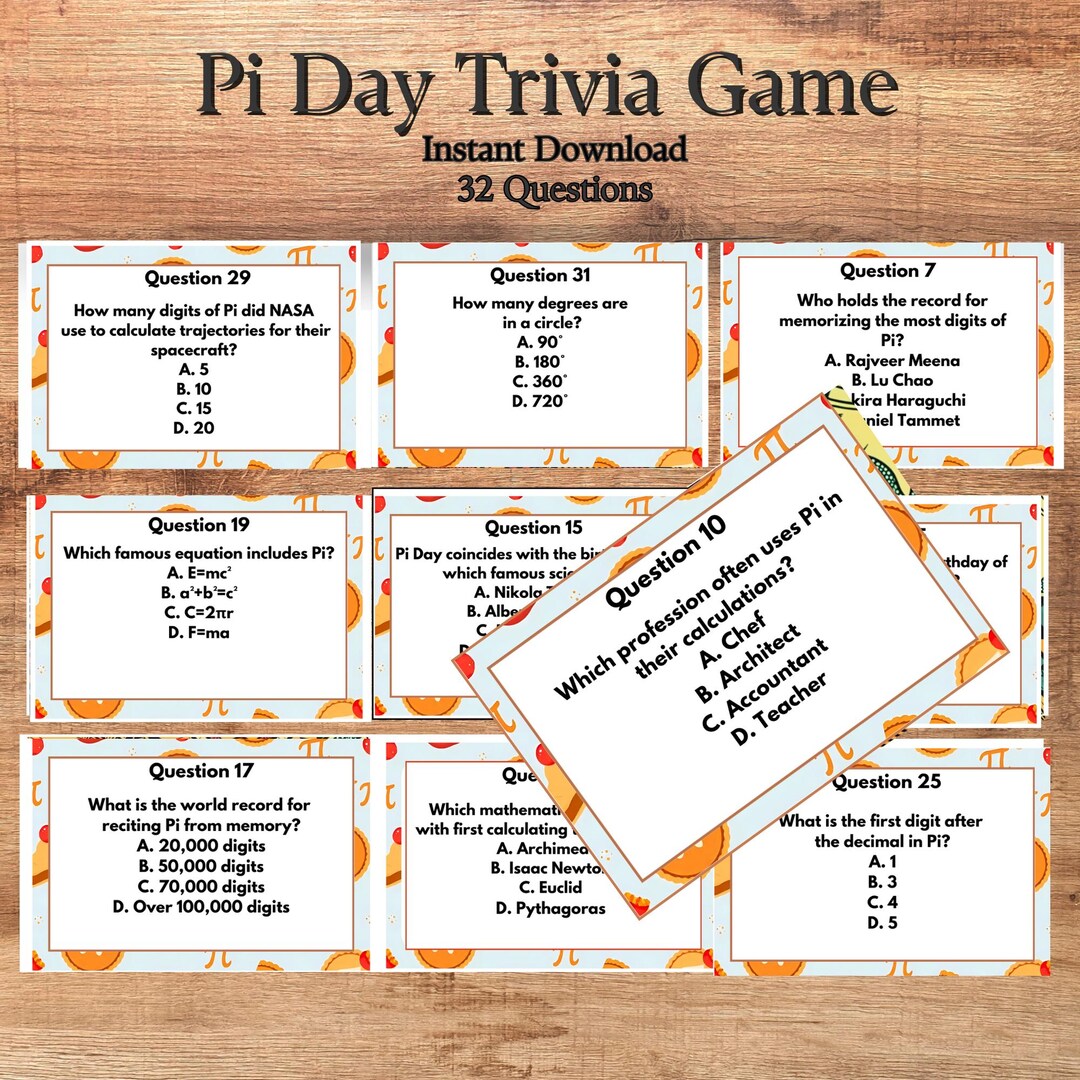 Pi Day Trivia Game, Pi Day 2025, Pi Day Activities for Kids, Pi Day Trivia Questions and Answers ...