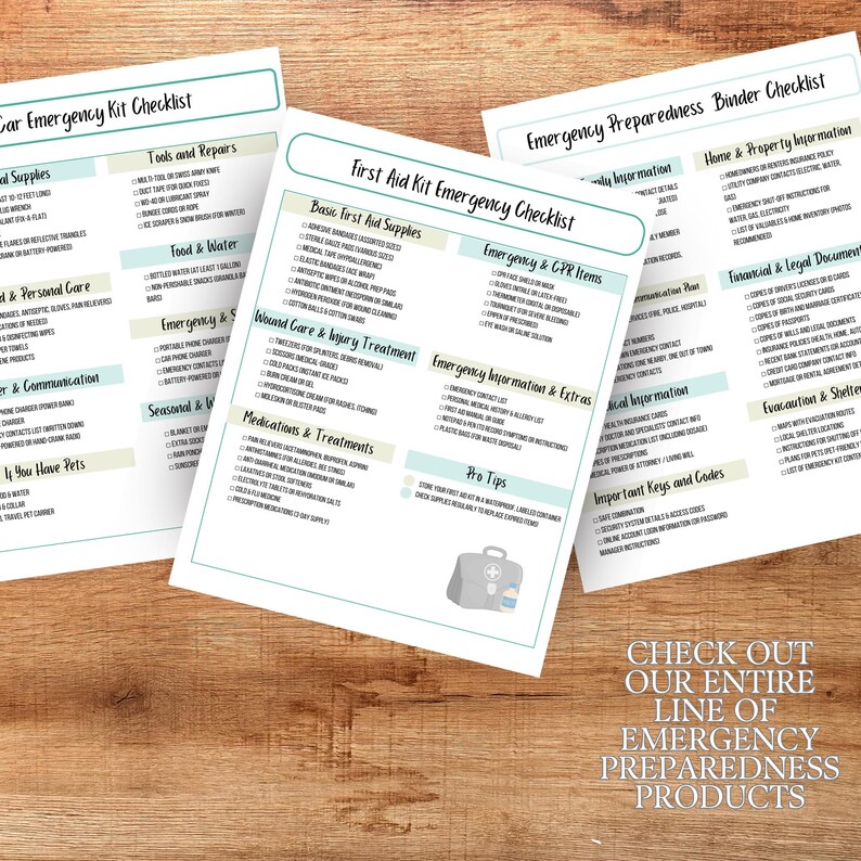 72 Hour Survival Kit Checklist Printable, Emergency Preparedness ...