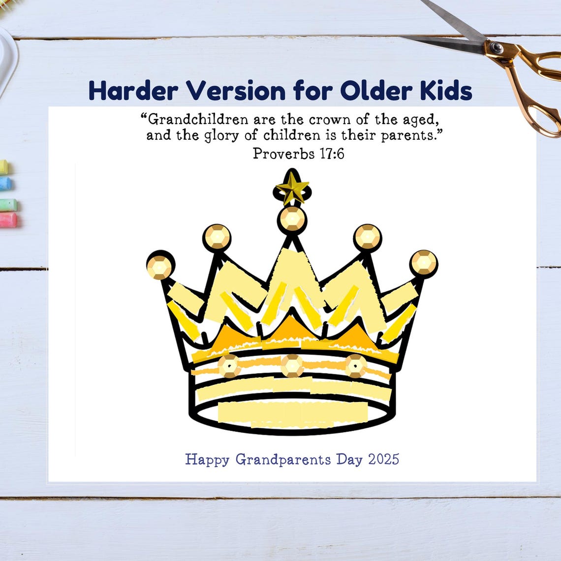 Grandparent's Day Bible Craft Printable, Easy Bible Craft, Sunday ...