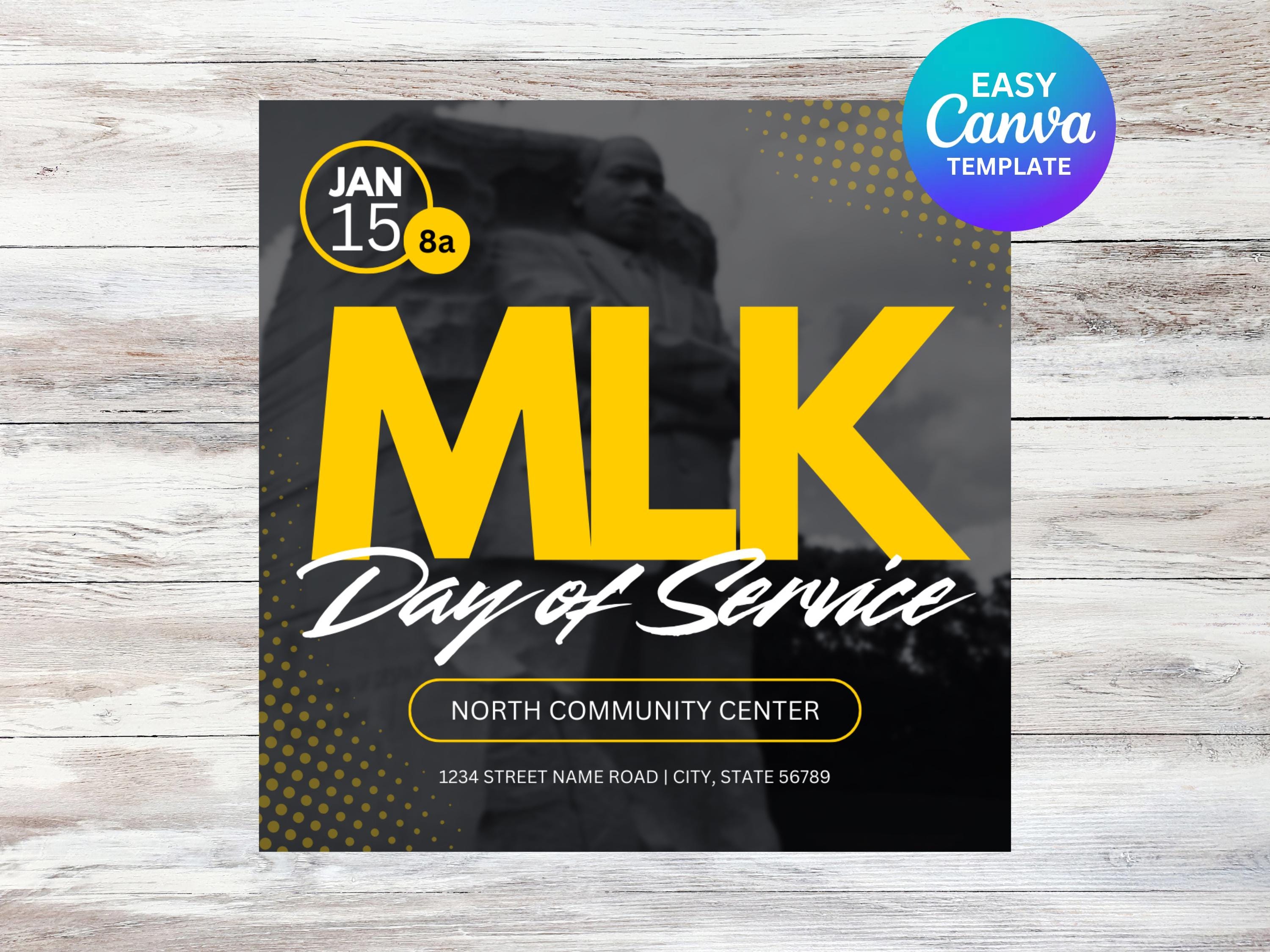 MLK Day Martin Luther King Day of Service | Digital Download | MLK Day ...
