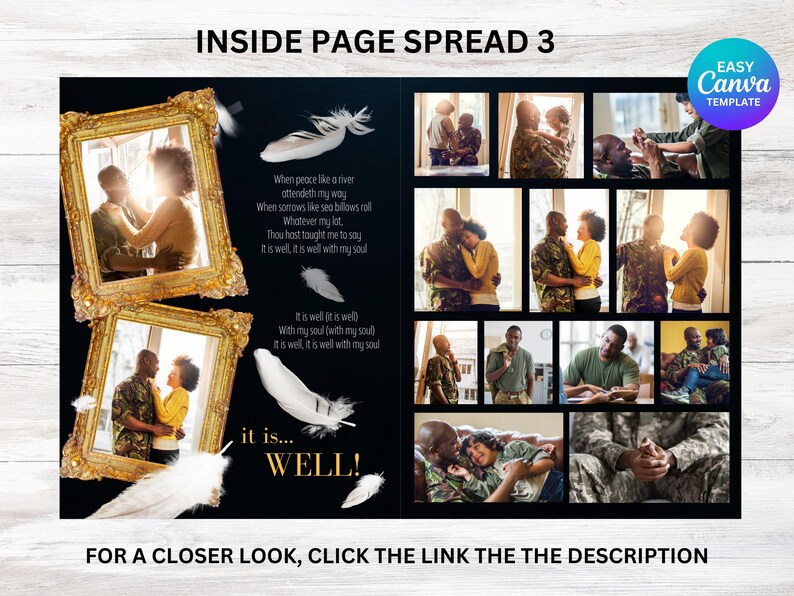 Elegant Funeral Program Template: Celebration of Life, 8 Pages (digital ...