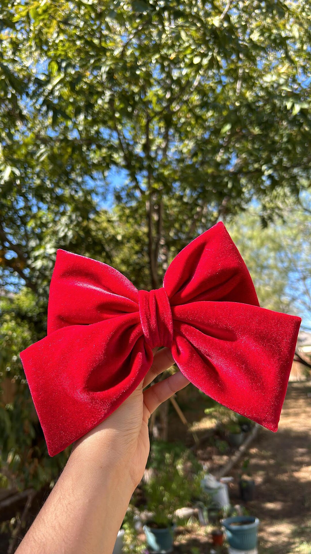 Red Velvet Bow, Red Holiday Bow, Hair Bow for Women, Hair Bow for Girls ...