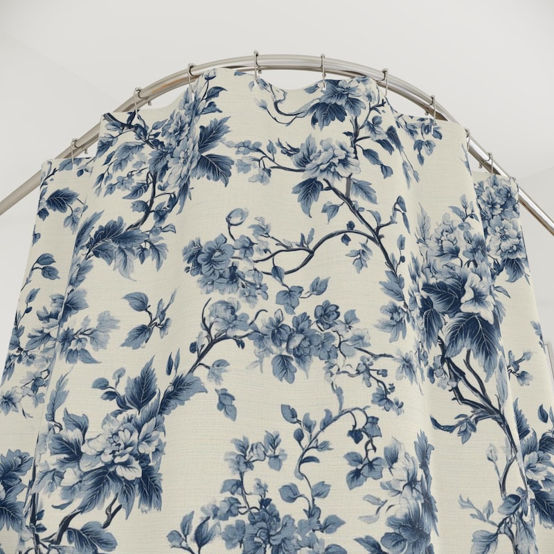 Light Blue Toile Fabric - Etsy