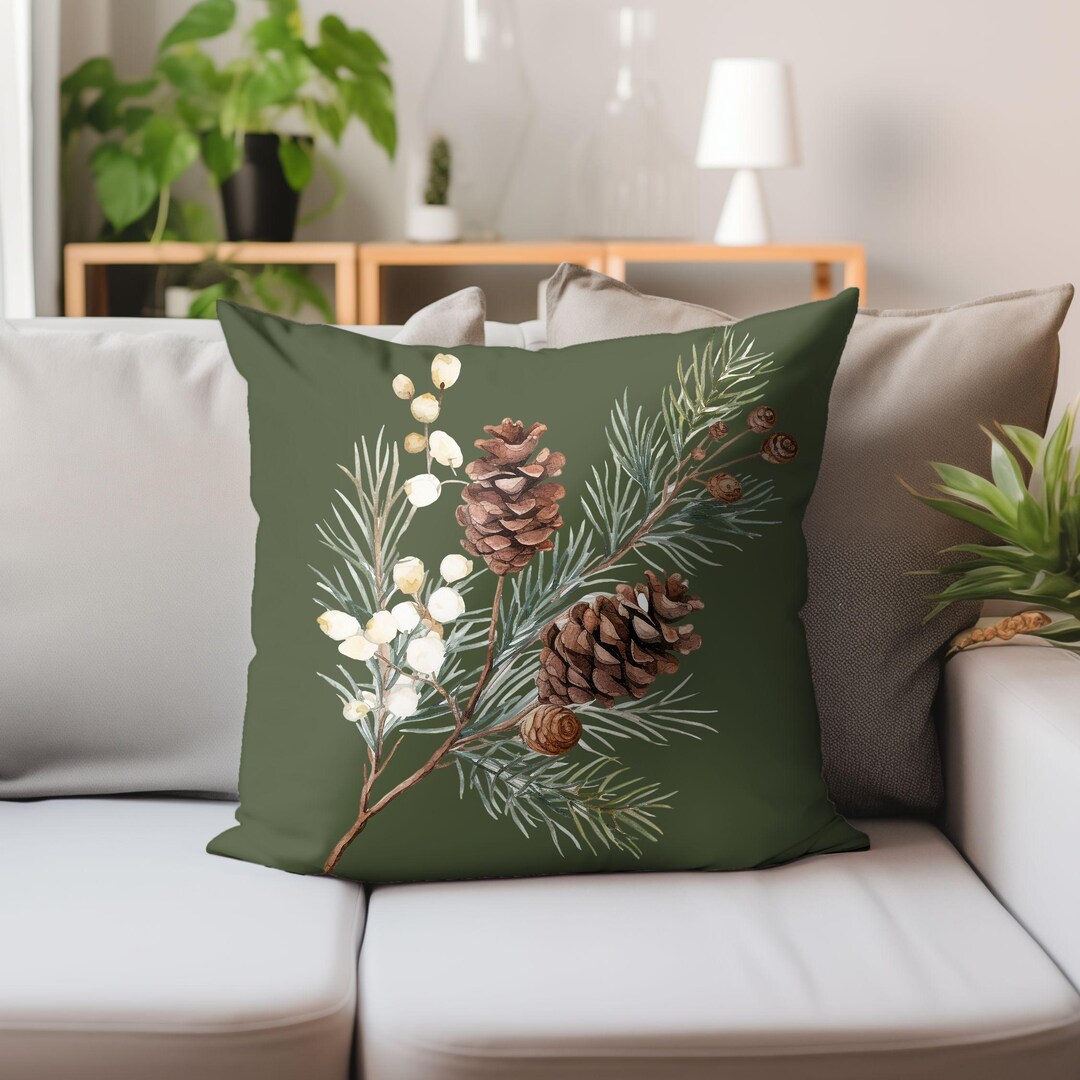 Rustic Farmhouse Pillow With Insert, Scandi Cottage Cushions - Etsy