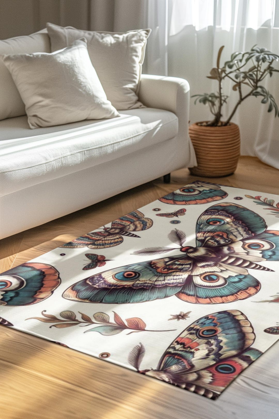 Boho Cottagecore Moth Heavy Duty Floor Mat, Home Decor, Entryway Mat ...