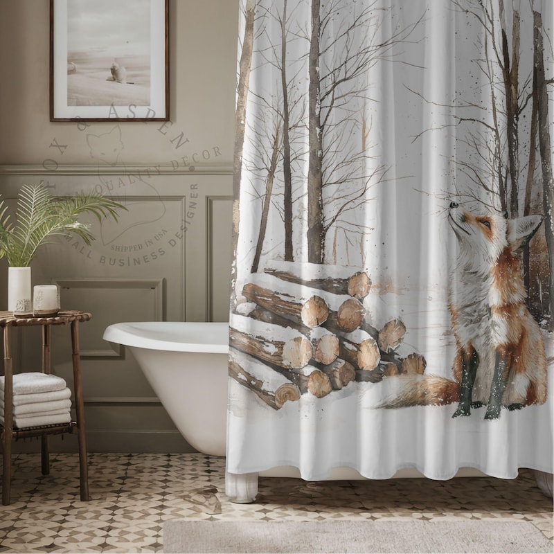 Woodland Forest Curtain - Etsy