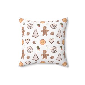 Cute Gingerbread Man Pillow, Minimalist Cottagecore Scandinavian Decor ...