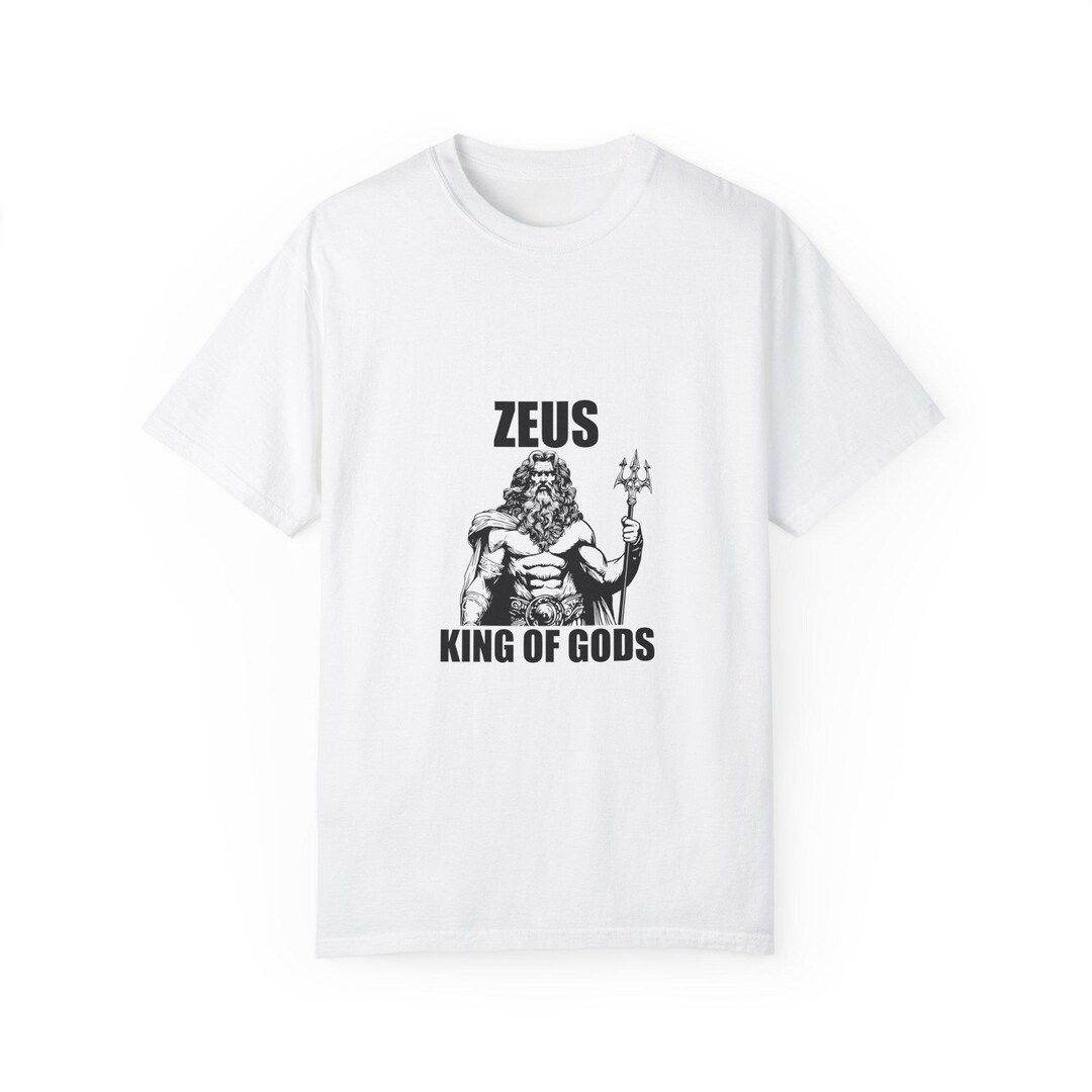 Greek Mythology Zeus King of Gods Unisex Garment-dyed T-shirt Ancient ...