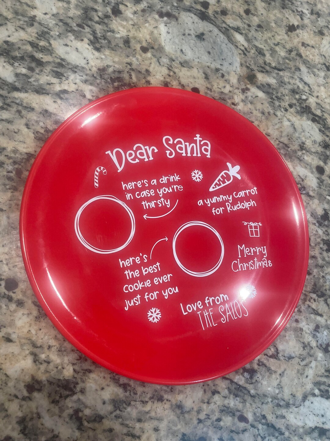 Personalized Santa Plate Custom Christmas Plate for Cookies and Milk - Etsy