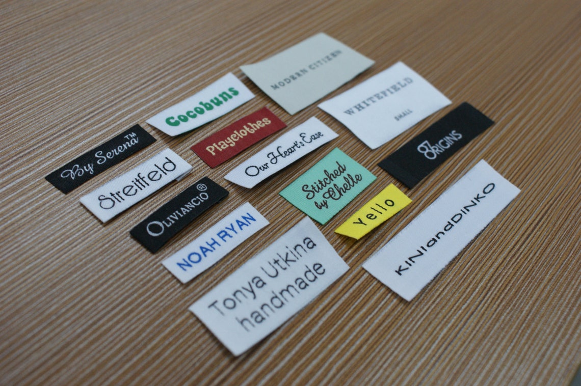 600 Custom Woven Text Only Taffeta Clothing Labels free font | Etsy