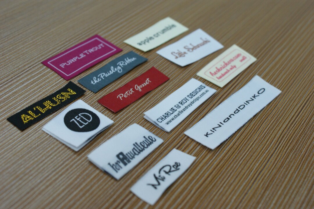150 Custom Text Only Design Beautiful Taffeta Clothing Woven Labels ...