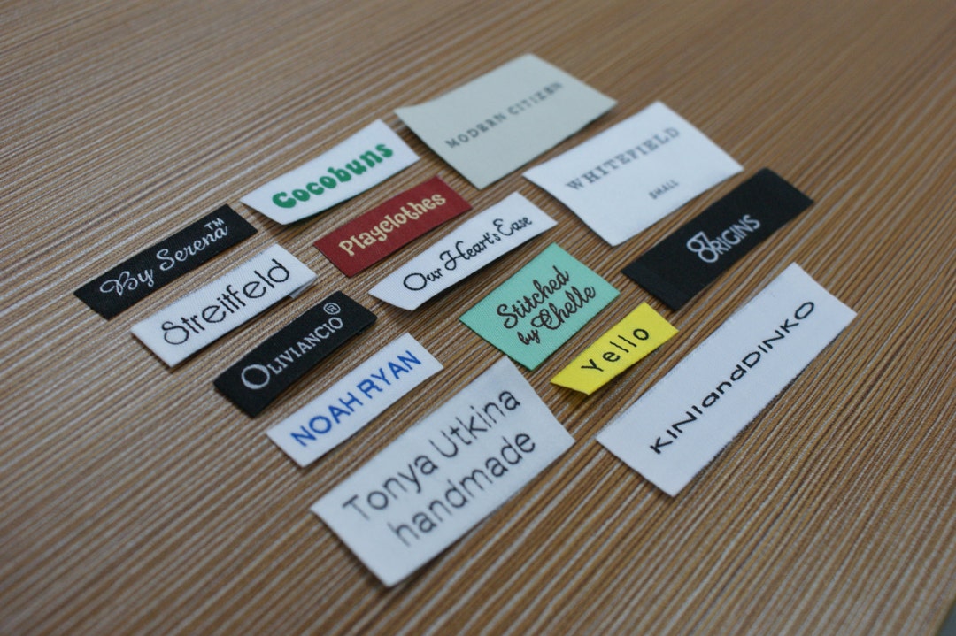 2400 Custom Woven Text Only Taffeta Clothing Labels Free Font Styles ...