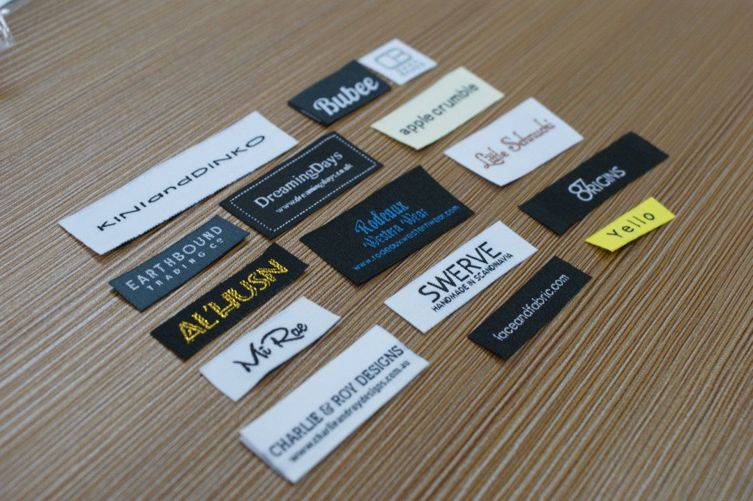 300X Custom Woven Text Only Taffeta Clothing Labels Free Font Styles ...