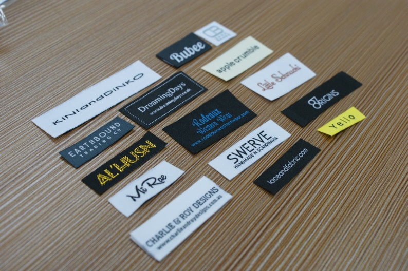 300X Custom Woven Text Only Taffeta Clothing Labels Free Font | Etsy