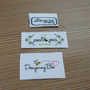 300X Custom Artwork Taffeta Clothing Woven Labels Free Font Styles ...