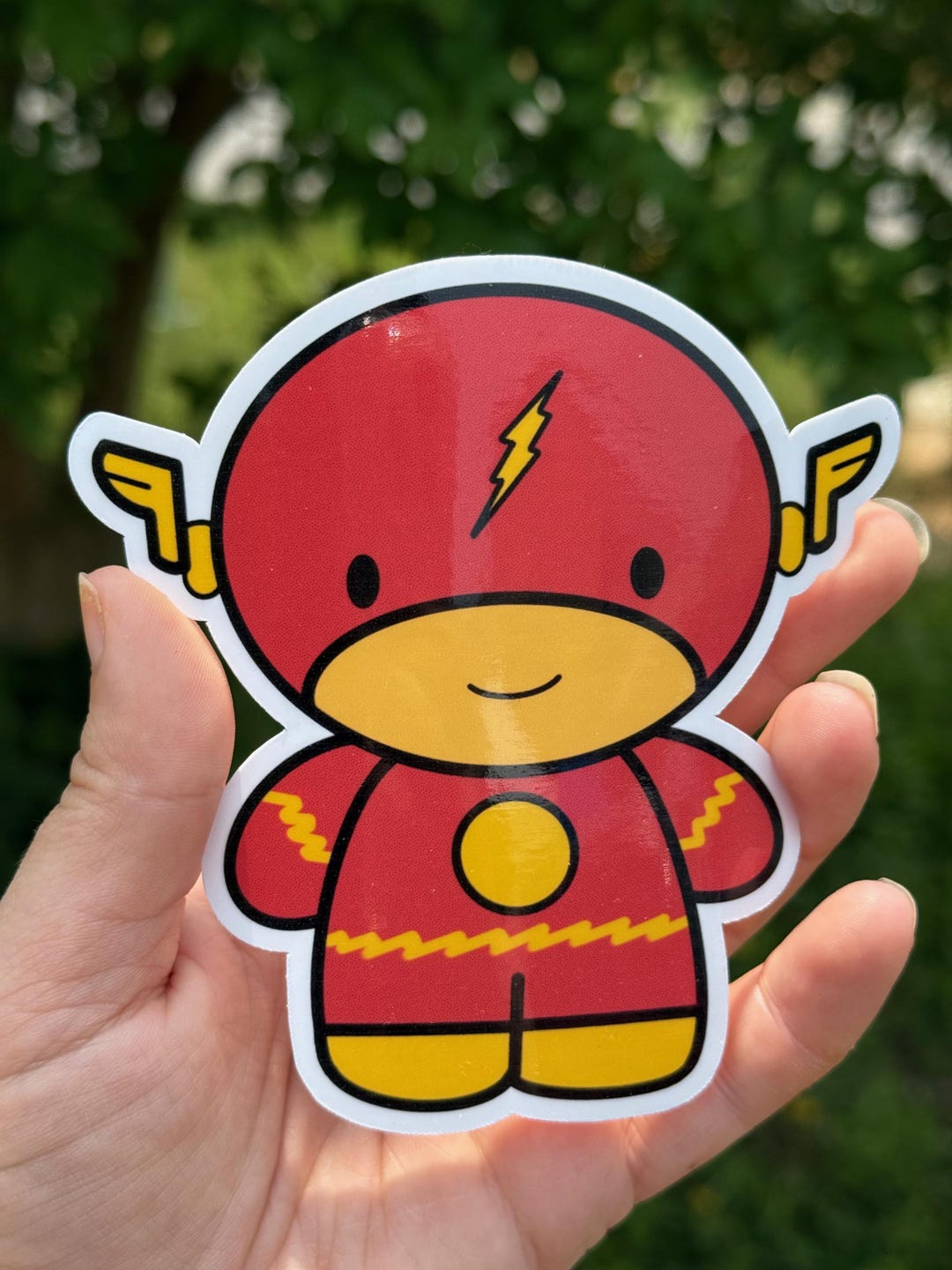 Bolt Man Sticker: Glossy Vinyl Superhero Art - 3" or 4.5" - Etsy